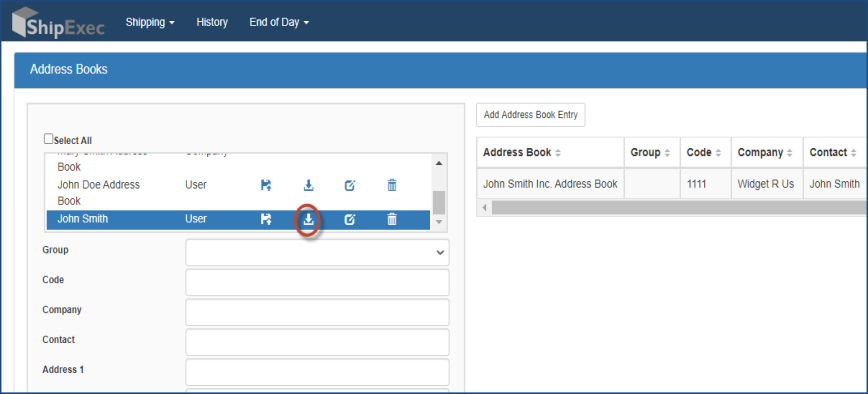 Exporting Addresses from Address Books