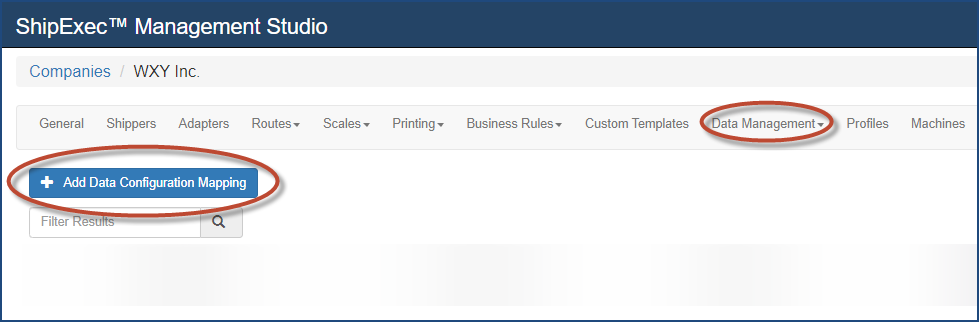 Adding Data Configuration Mapping