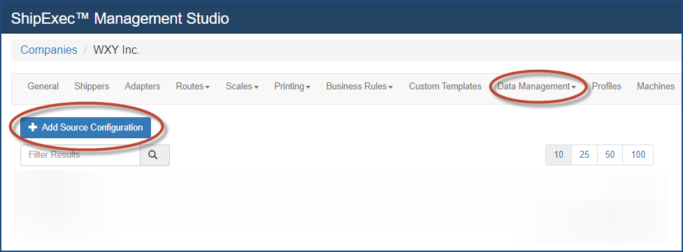Adding Data Source Configuration