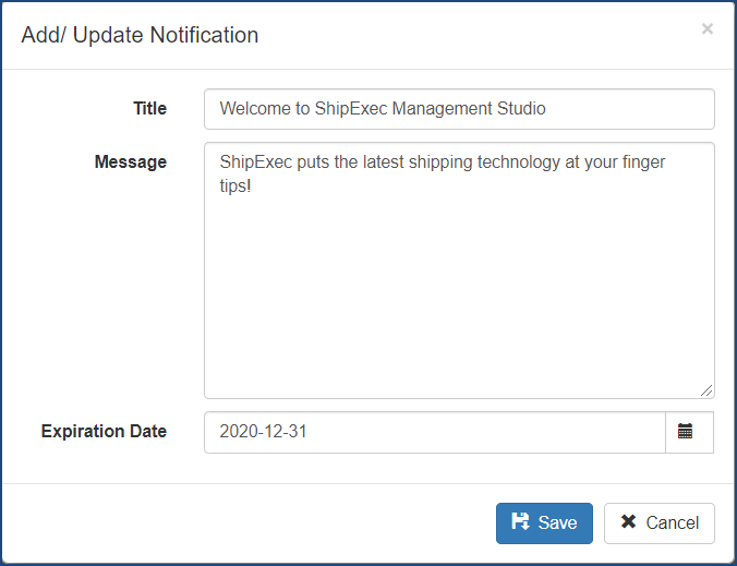 Adding Notifications