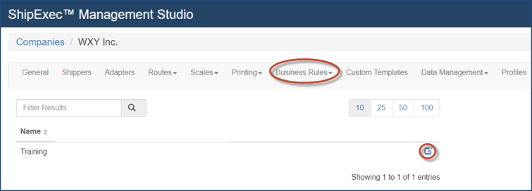 Configuring Server Business Rules