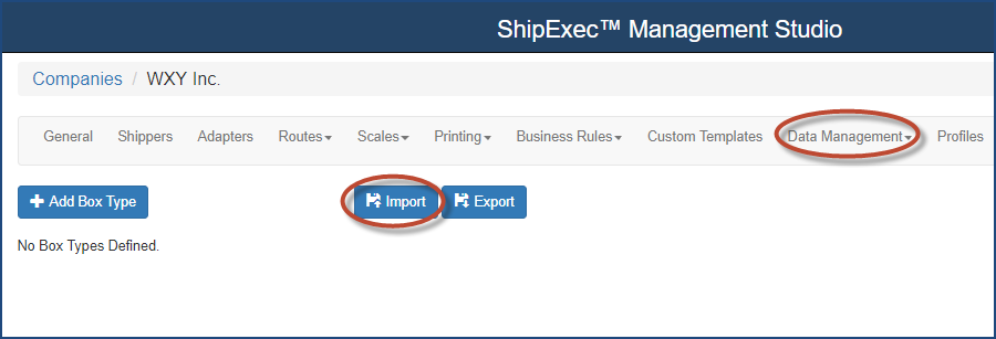Importing Box Types