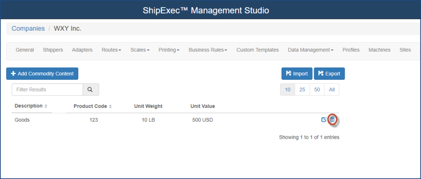 Removing Commodity Content