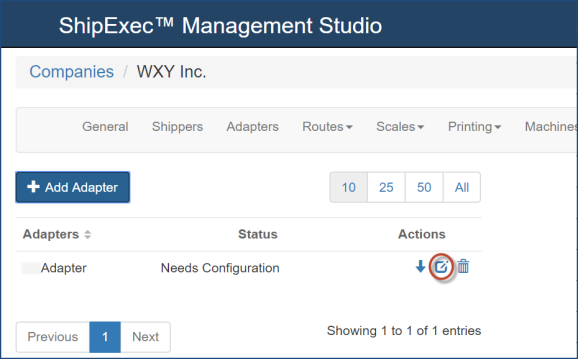 Modifying an Adapter Registration