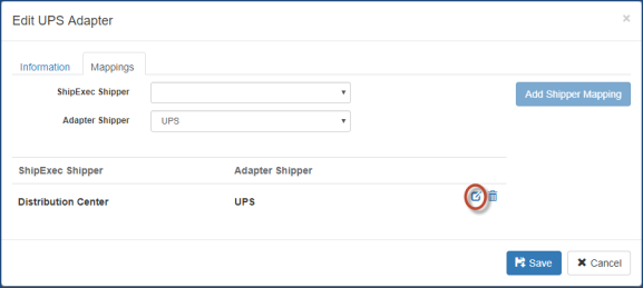 Adding a UPS Adapter Registration