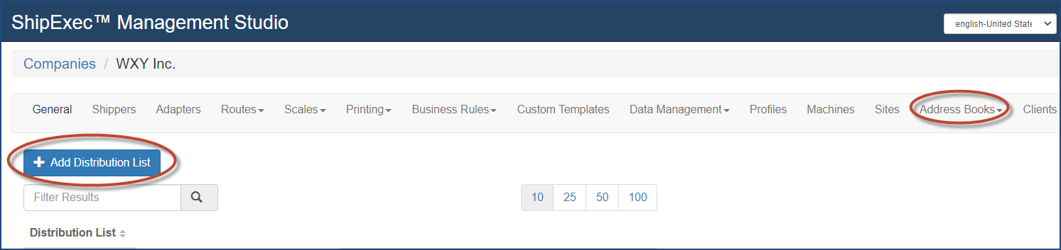 Adding Distribution Lists