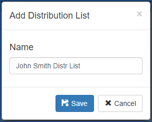 Adding Distribution Lists