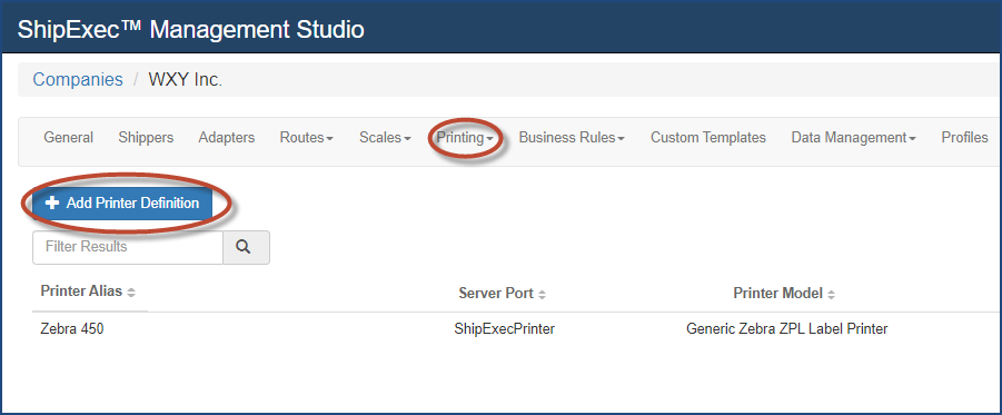 Adding Printer Definitions