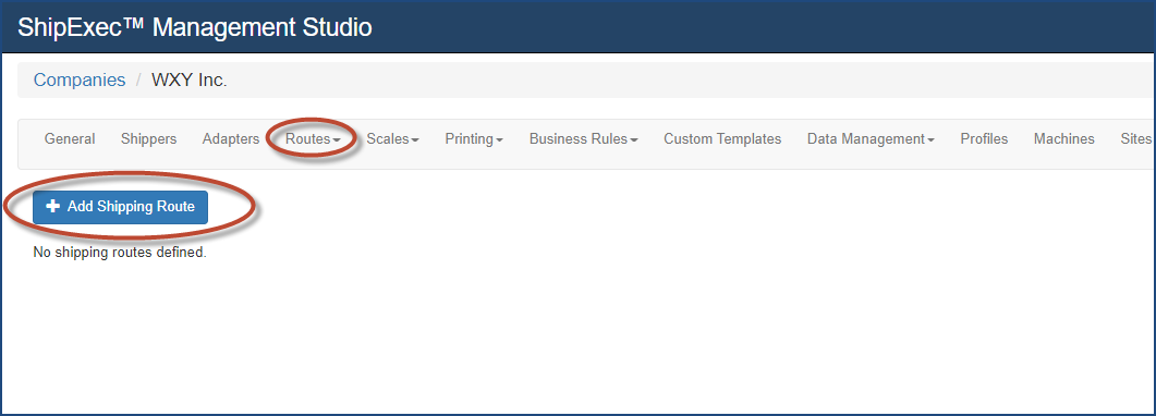 Adding Shipping Routes