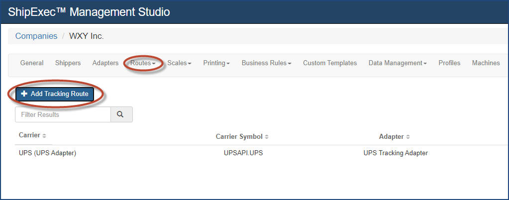 Adding Tracking Routes
