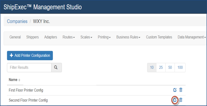 Modifying Printer Configurations