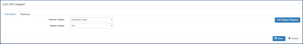 Adding a UPS Adapter Registration