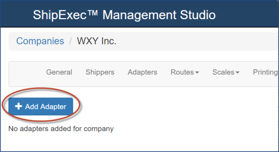 Adding a UPS Adapter Registration