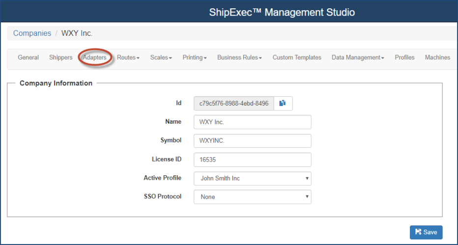 Adding a UPS Tracking Adapter Registration