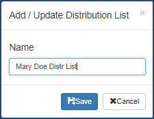 Adding Distribution Lists