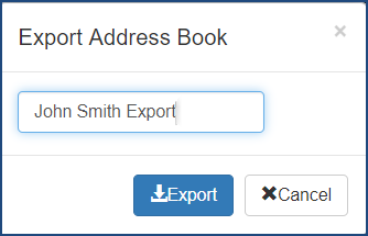 Exporting Addresses from Address Books
