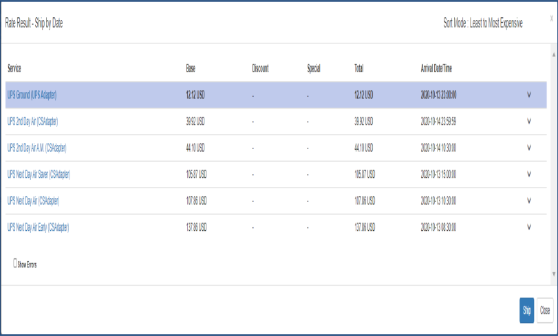 Creating New Shipment with Standard Template using Ship by Date Mode